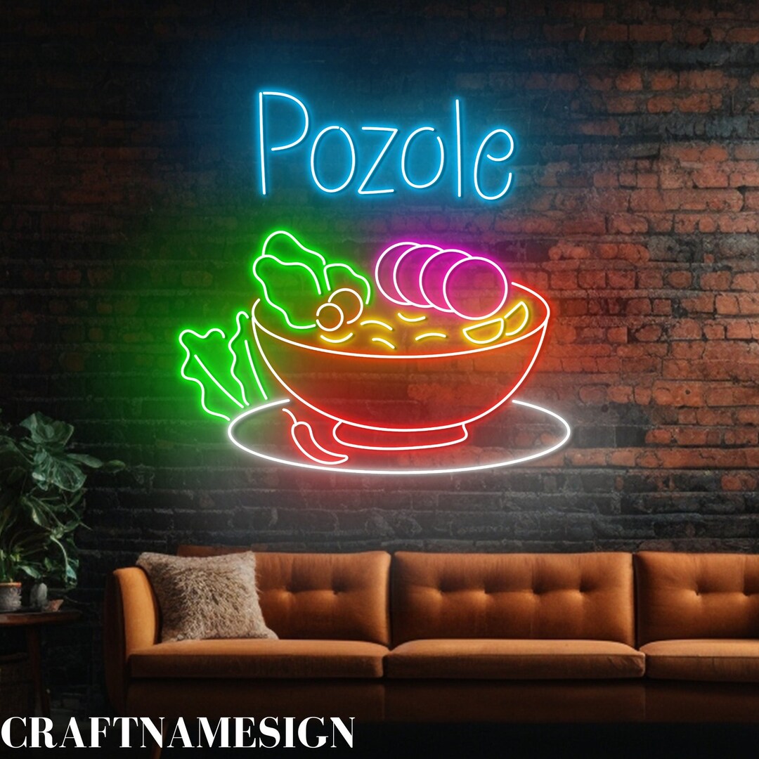 Pozole Shop Neon Sign, Pozole Led Sign, Custom Neon Sign, Mexican ...