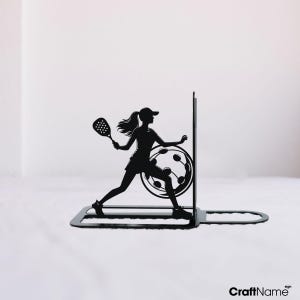Custom Female Pickleball Metal Book Ends, Bookend for Book Nook Decor ...