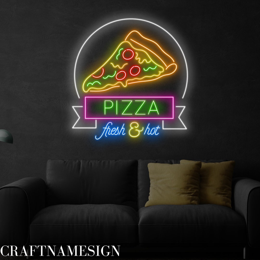 Pizza Fresh and Hot Neon Sign, Pizza Led Sign, Custom Neon Sign ...