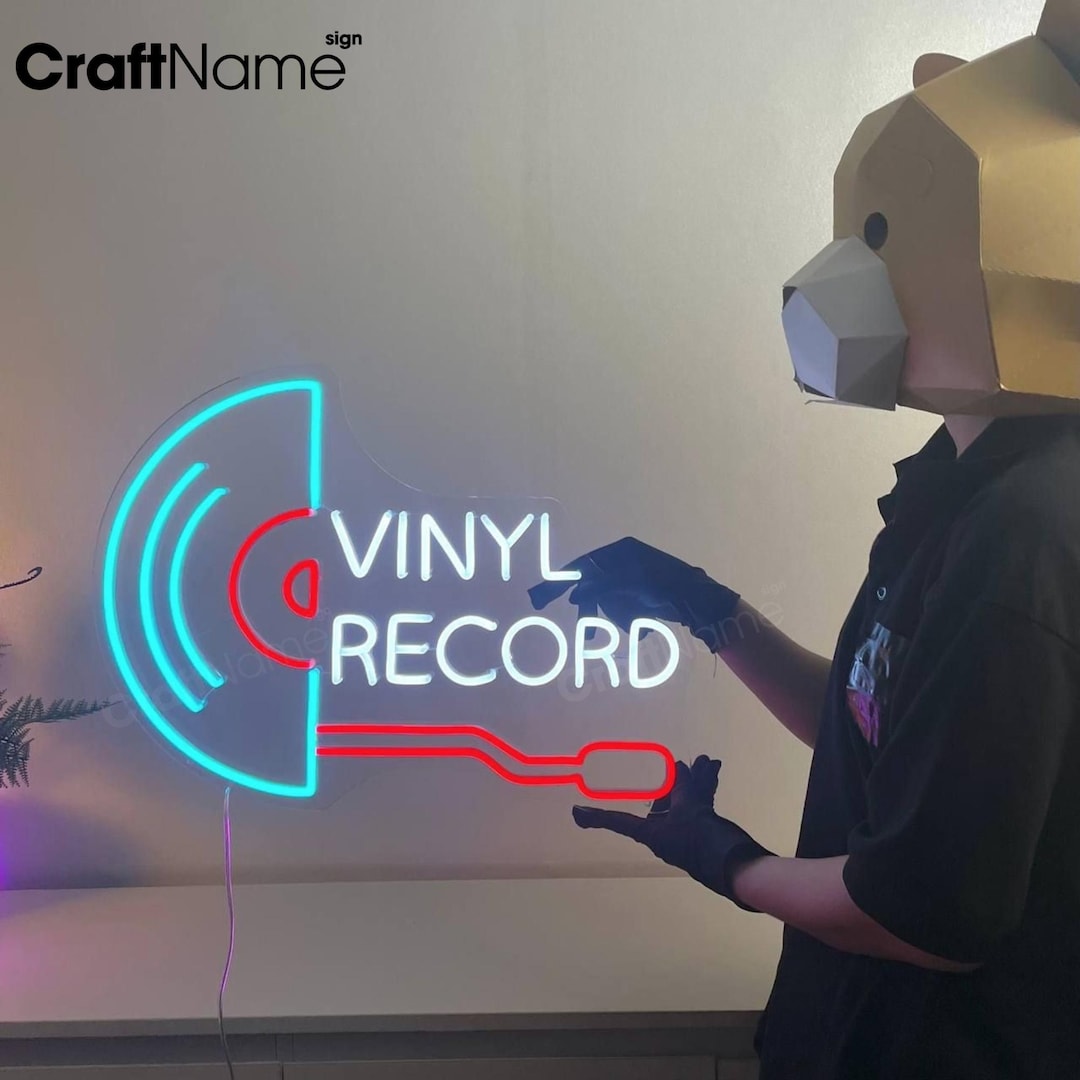 Vinyl Record Neon Sign, Retro Music LED Light, Custom Neon Sign for ...