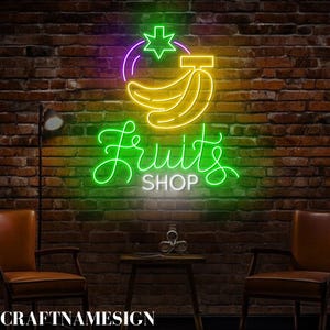 Fruit Shop Neon Sign, Open Fruit Shop Led Sign, Custom Neon Sign ...