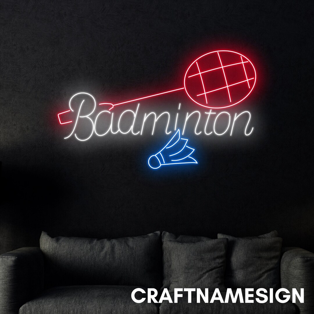 Playing Badminton Neon Sign, Playing Badminton Led Sign, Custom Neon ...