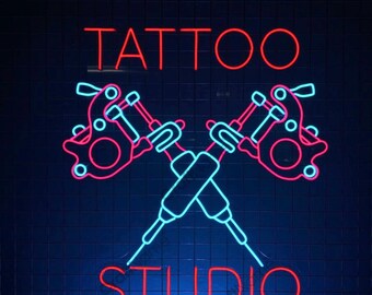 Tattoo Time Neon Light, Tattoo Shop Led Sign, Tattoo Salon Led Light ...