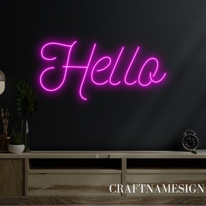 Hello Neon Sign, Hello Led Sign, Custom Neon Sign, Beauty Clinic Sign ...