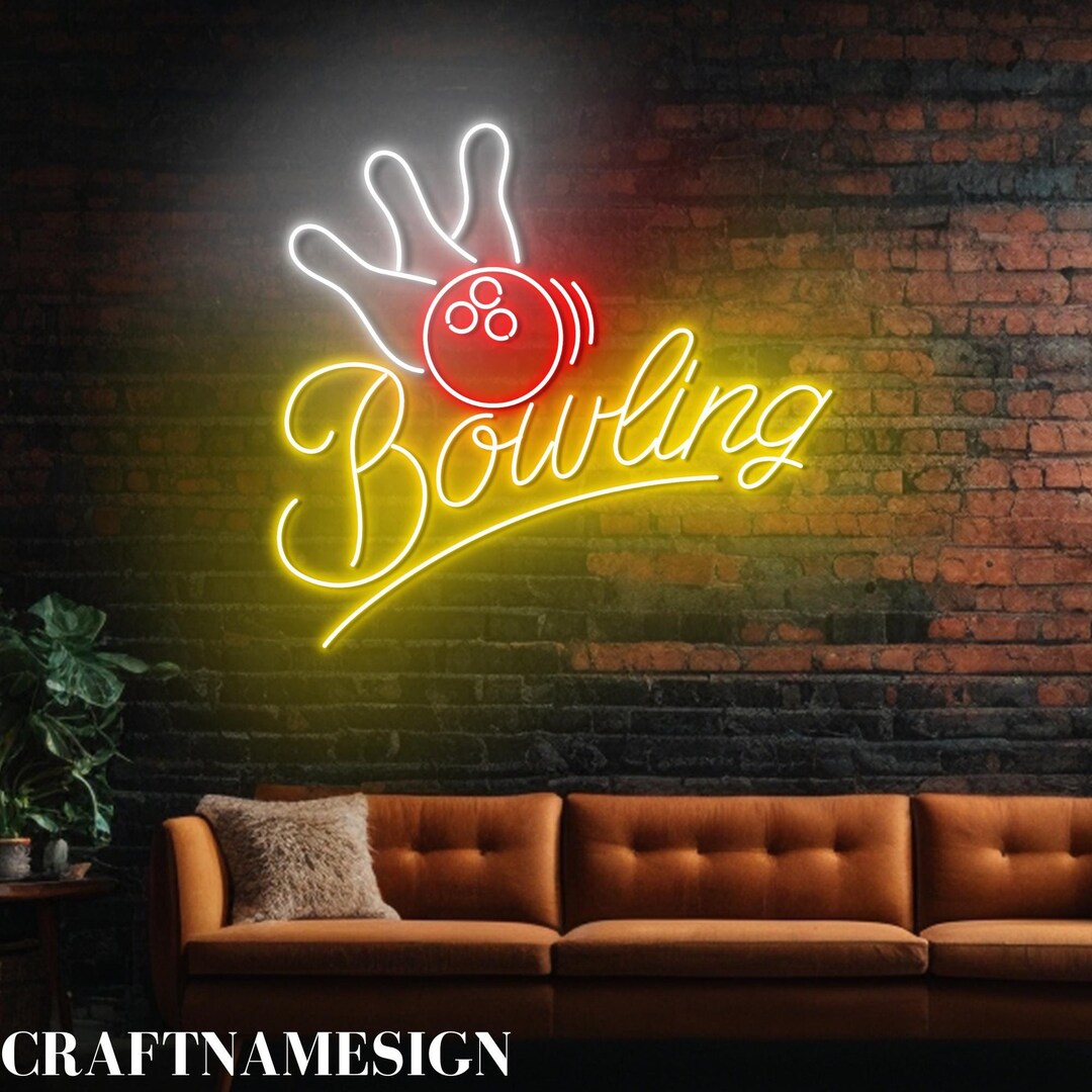 Bowling Neon Sign, Bowling Club Led Sign, Custom Neon Sign, Open ...