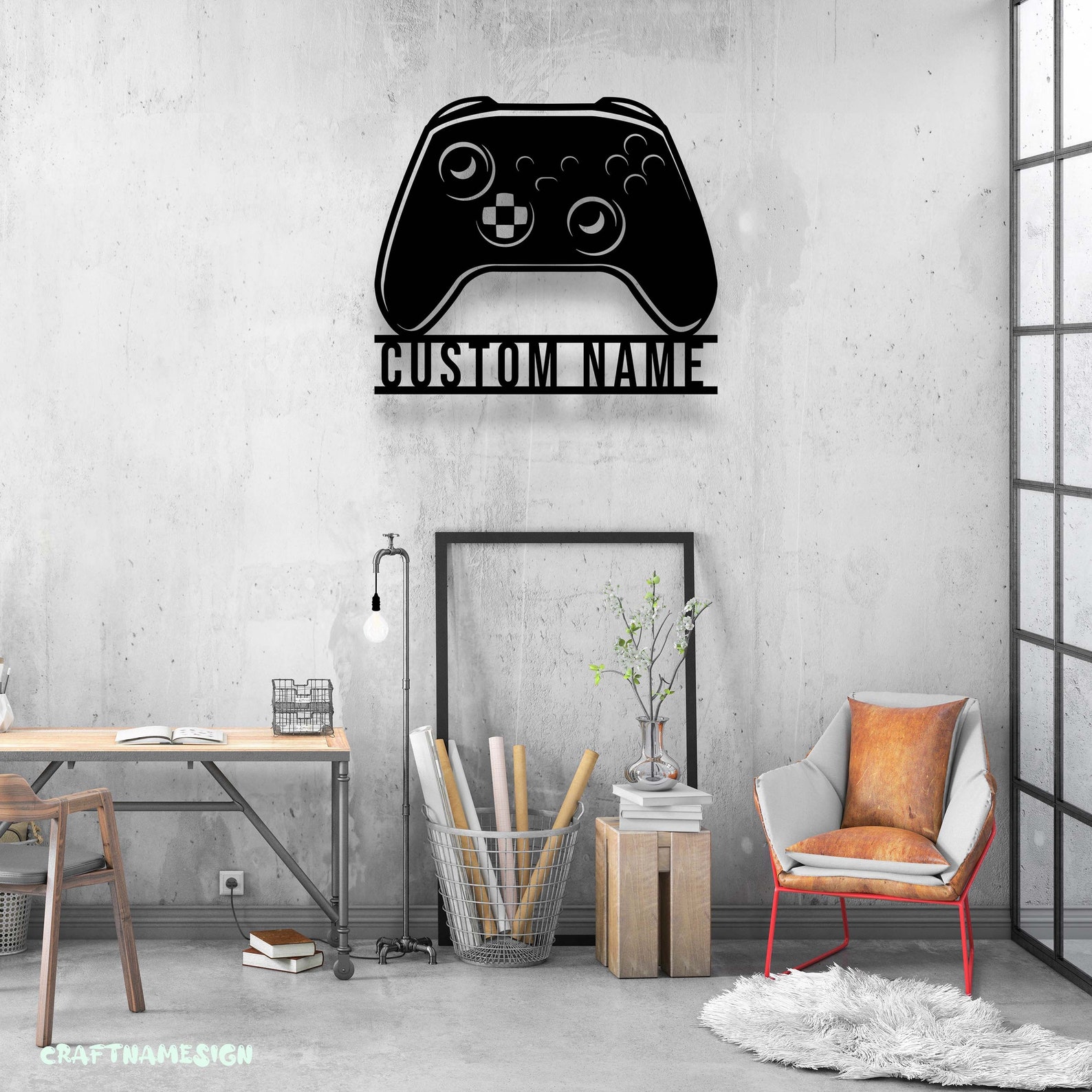 Custom Video Game Room Metal Wall Art LED Light - Personalized Gamer ...