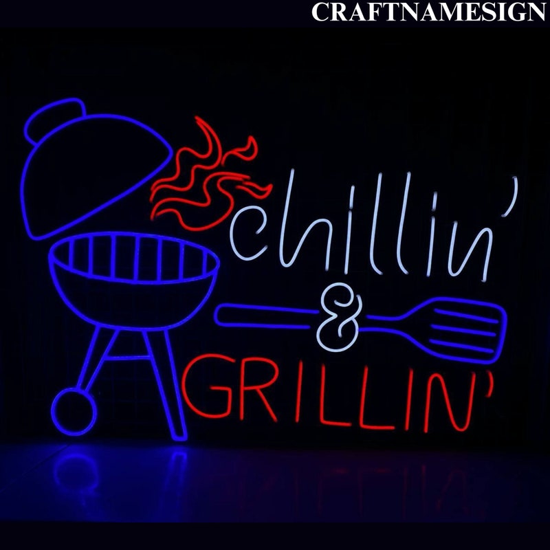 Grillin and Chillin Sign - Etsy