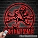 Custom Octopus Tentacles Metal Sign, Octopus Metal LED Decor ...