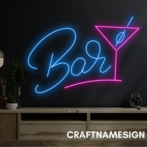 Custom Cocktail Bar Neon Sign, Lemon Cocktails Led Sign, Custom Neon ...