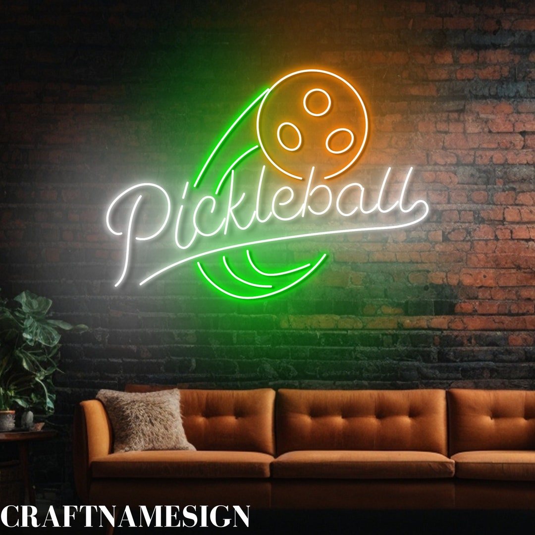 Open Pickleball Court Neon Sign, Pickleball Led Sign, Custom Neon Led ...