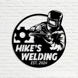 Custom Open Welding Shop Logo Metal Sign, Welding Led Sign ...