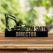 Custom Wooden Excavator Driver Desk Name Plate, Excavator Metal ...