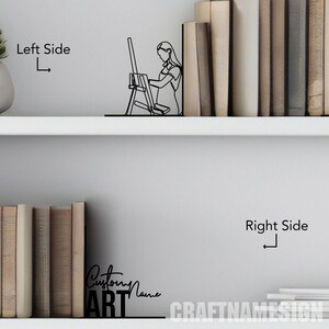 Custom Artist Metal Bookend Decor, Personalized Painting Artist Class ...