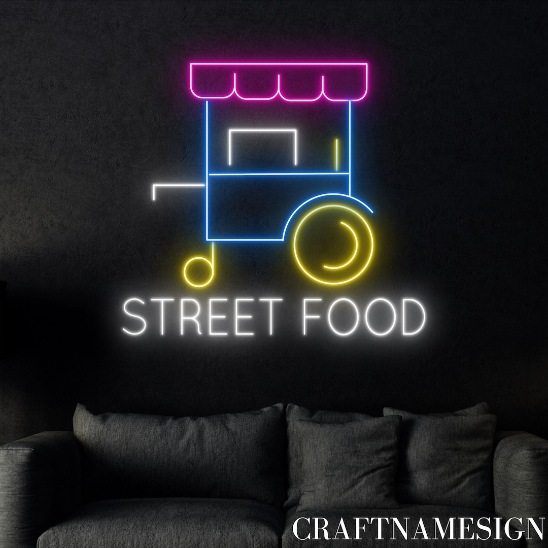 Street Food Neon Sign, Street Food Vehicles Led Sign, Custom Neon Sign ...