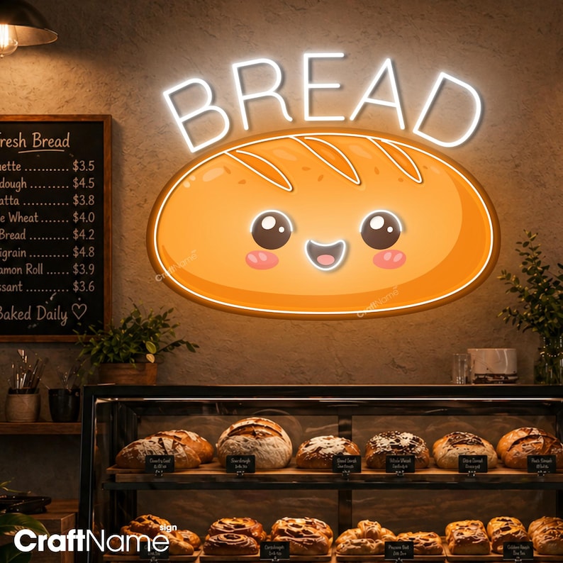 Bread Neon Sign, LED Wall Light for Bakery Shop or Cafe Decor - Etsy UK