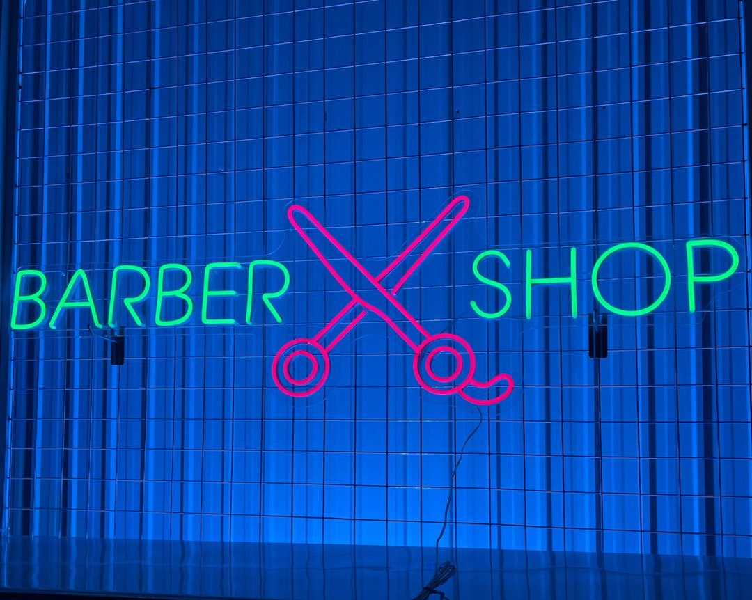 Barber Shop Led Sign, Barber Shop Neon Signs, Wall Decor, Barber Shop ...