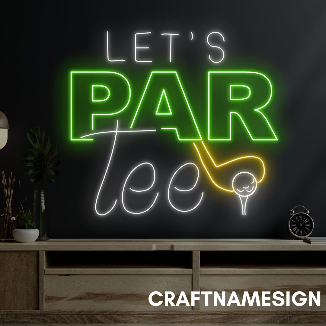 Let's Partee Golf Neon Sign, Golf Led Sign, Custom Neon Sign, Golfing ...