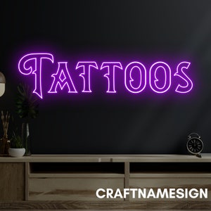Tattoos Led Sign, Tattoo Neon Sign, Tattoo Studio Sign, Led Neon Lights ...