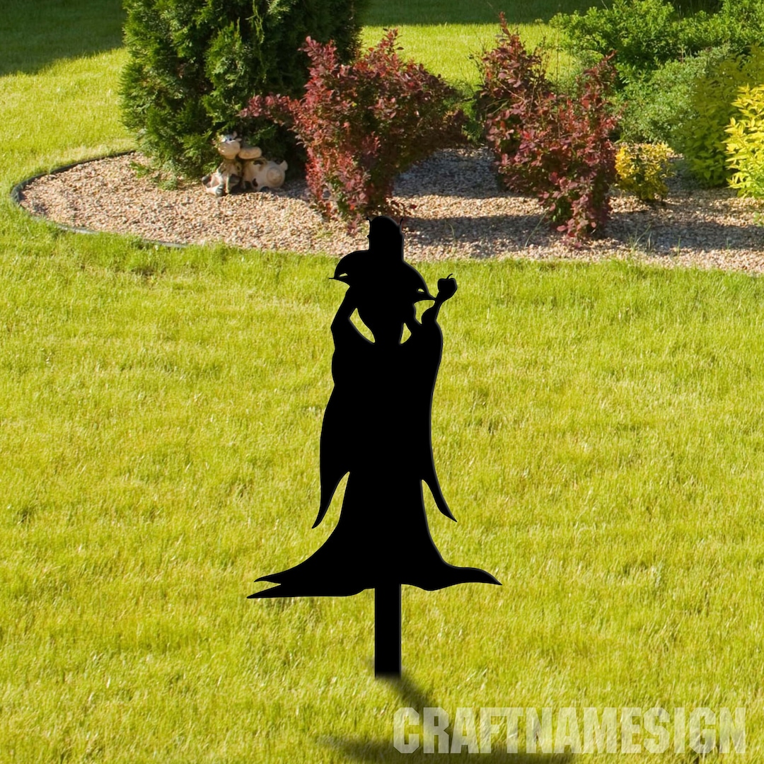 Handmade Metal Witch Halloween Outdoor Metal Sign With Stakes - Etsy