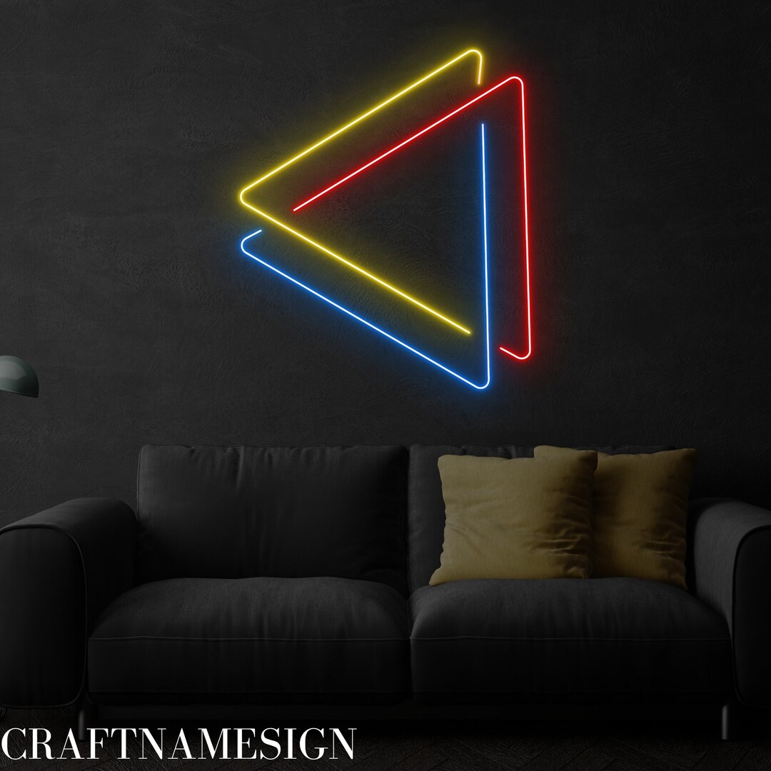 Triangle Valknut Neon Sign, Triangle Led Sign, Custom Neon Sign ...