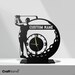 Personalized Female Badminton Metal Silent Clock Office Desk Decor ...