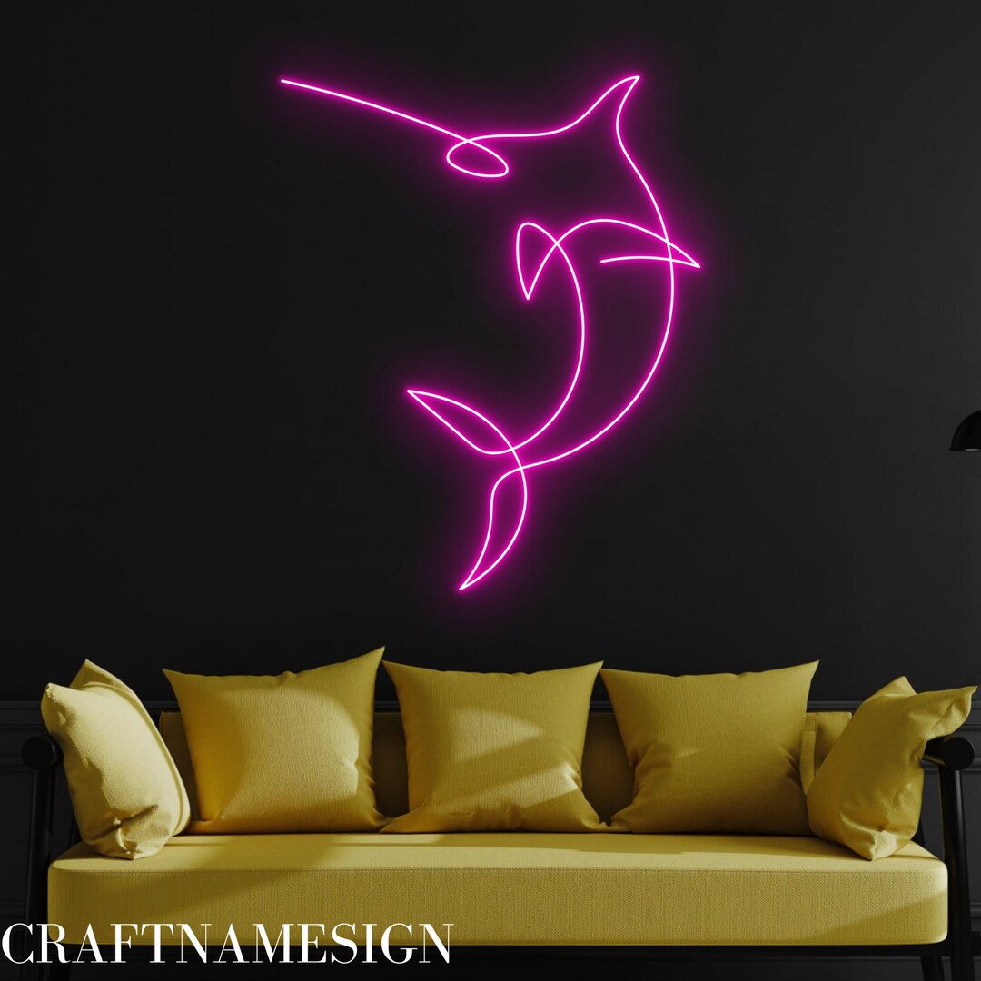 Swordfish Neon Sign, Swordfish Line Led Sign, Custom Neon Sign ...