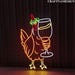 Chicken Drink Wine Neon Sign, Chicken Wine Home Bar Led Sign, Custom ...