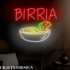Birria Neon Sign, Birria Led Sign, Custom Neon Sign, Authentic Mexican ...