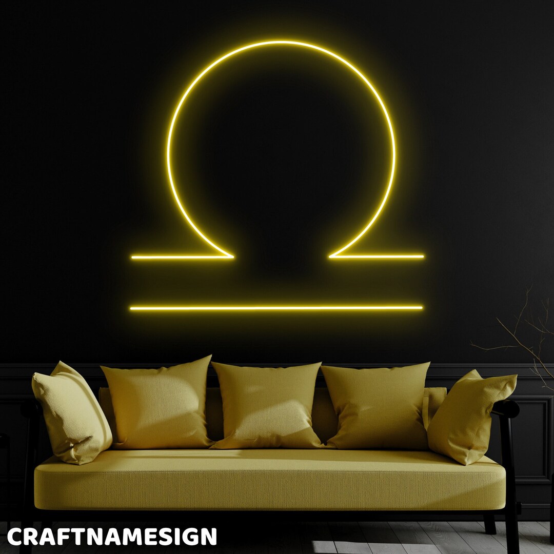 Libra Neon Sign, Libra Led Sign, Custom Neon Sign, Libra Zodiac ...