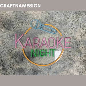 Karaoke Night Neon Sign, Karaoke Night Led Sign, Custom Neon Sign ...