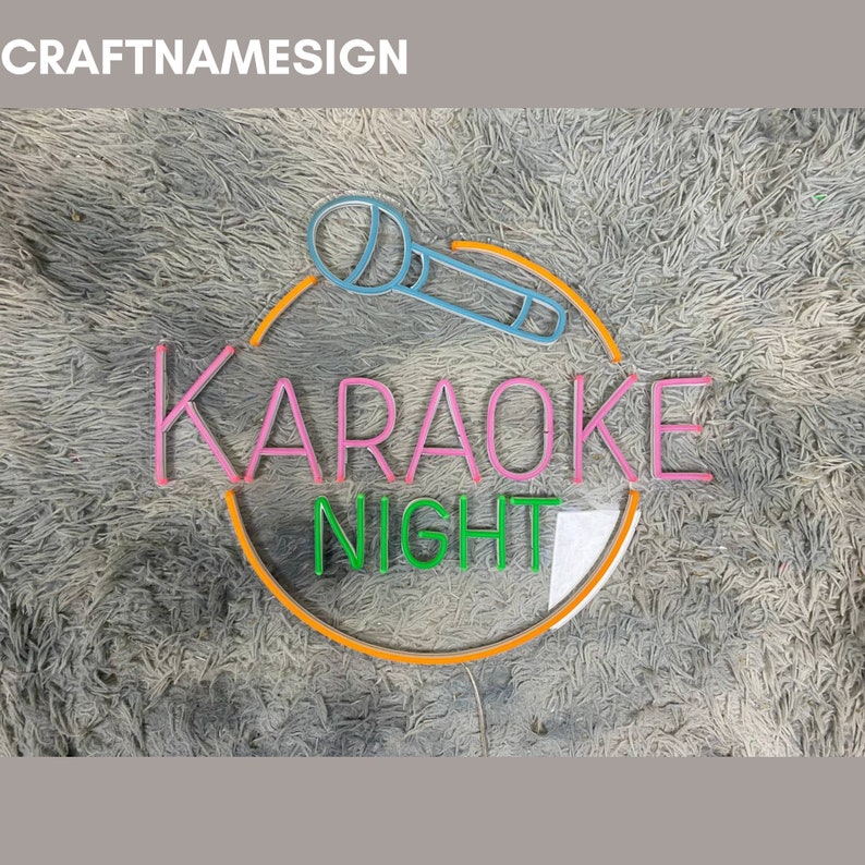 Karaoke Night Neon Sign, Karaoke Night Led Sign, Custom Neon Sign ...