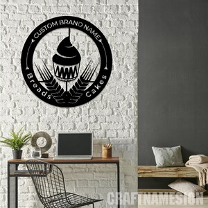 Custom Outdoor Metal Sign for Bakery Store, Shop Signage, Business Logo ...