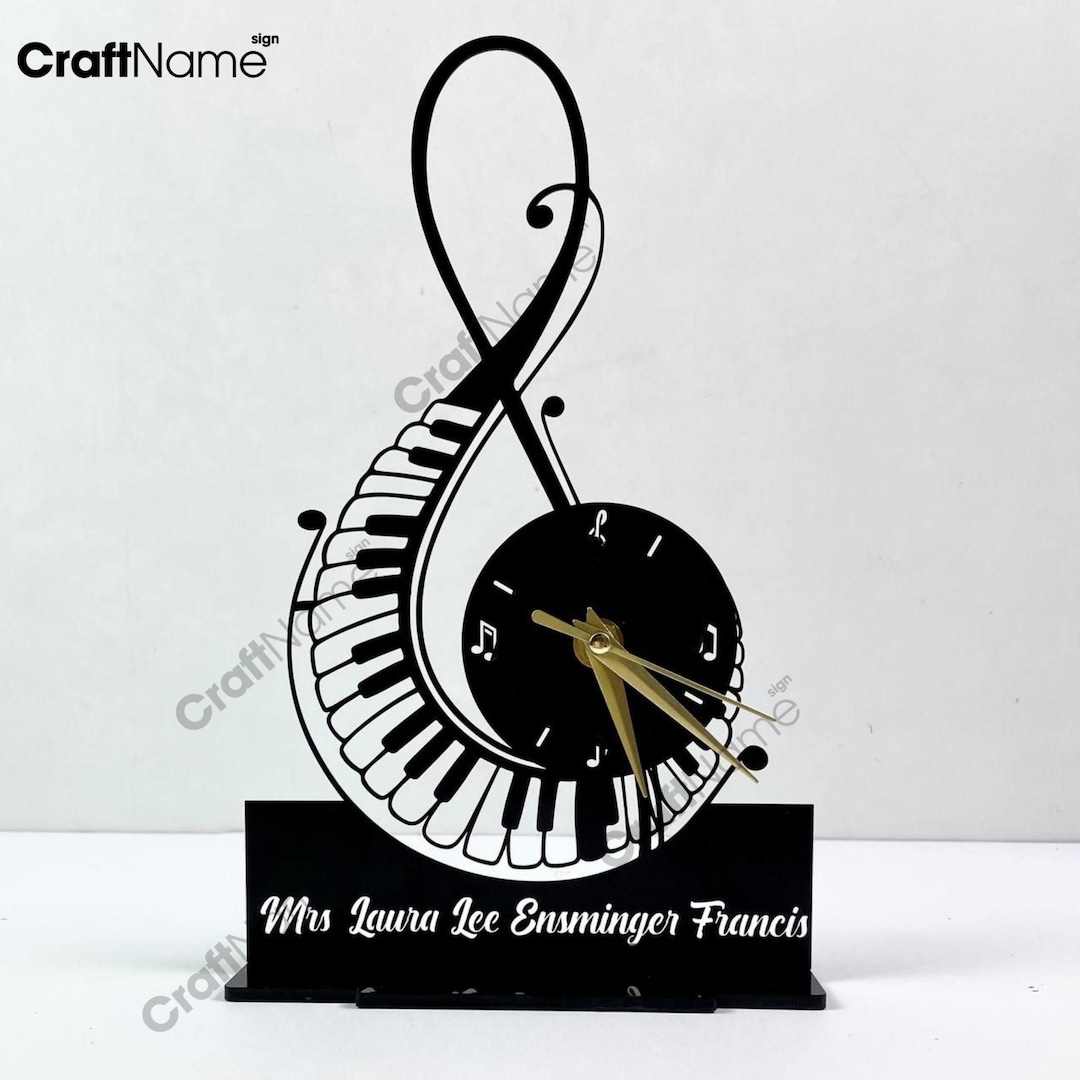 Custom Piano Musical Note Metal Desk Decoration, Metal Sculpture Kawaii ...