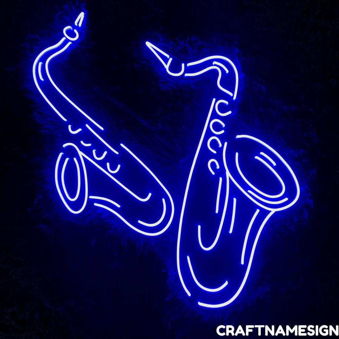 Saxophone Neon Sign, Saxophone Club Led Sign, Custom Neon Sign, Jazz ...