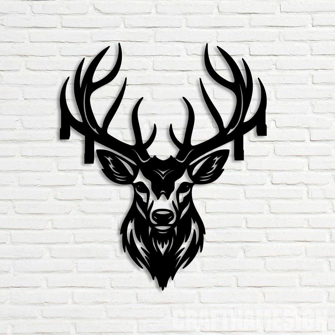 Custom Deer Hunting Metal Key Holder, Head Deer Decorative Key Holder ...