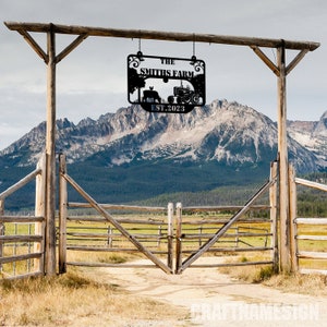 Outdoor Personalized Metal Farm Sign, Outdoor Welcome Metal Sign ...