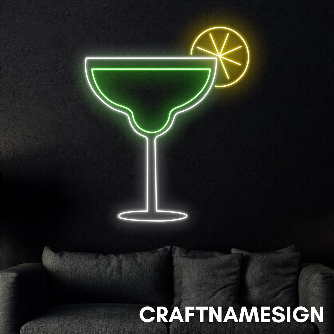Lemon Cocktails Neon Sign, Lemon Cocktails Led Sign, Custom Neon Sign ...