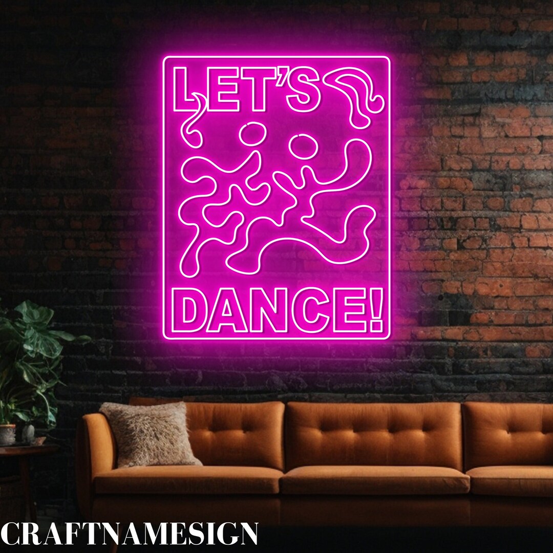 Let's Dance Neon Sign, Let's Dance Led Sign for Party Event Decor ...