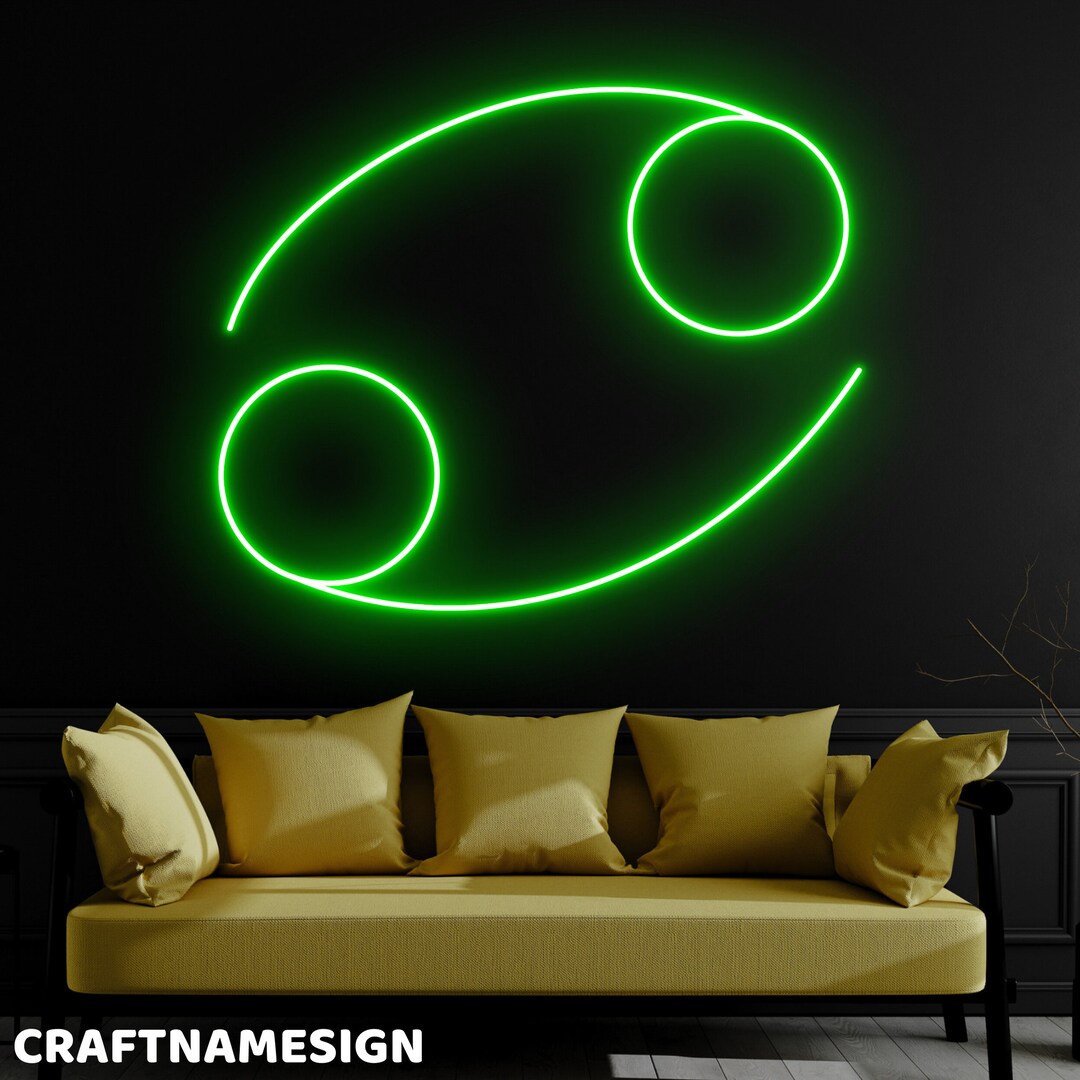 Cancer Neon Sign, Cancer Led Sign, Custom Neon Sign, Cancer Zodiac ...