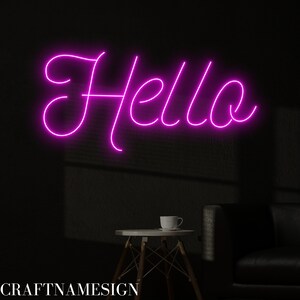 Hello Neon Sign, Hello Led Sign, Custom Neon Sign, Beauty Clinic Sign ...