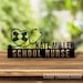 Custom Wooden School Nurse Desk Name Plate, Nurse Stethoscope Metal ...