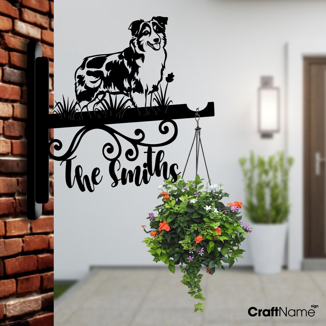 Custom Welsh Corgi Dog Metal Hanging Planter Wall Art Decor ...