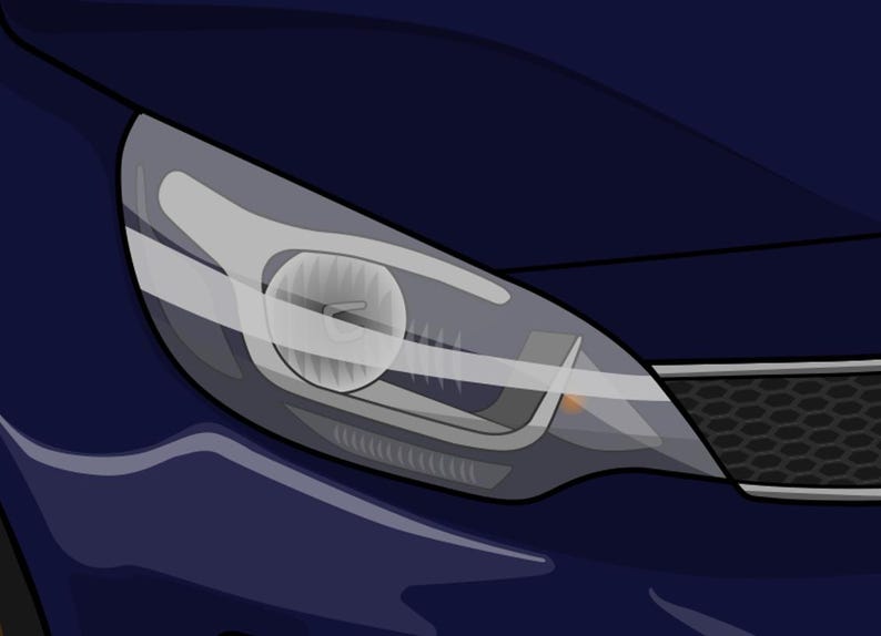 Custom Car Art - Automotive Illustration - Printable Car Poster - Etsy