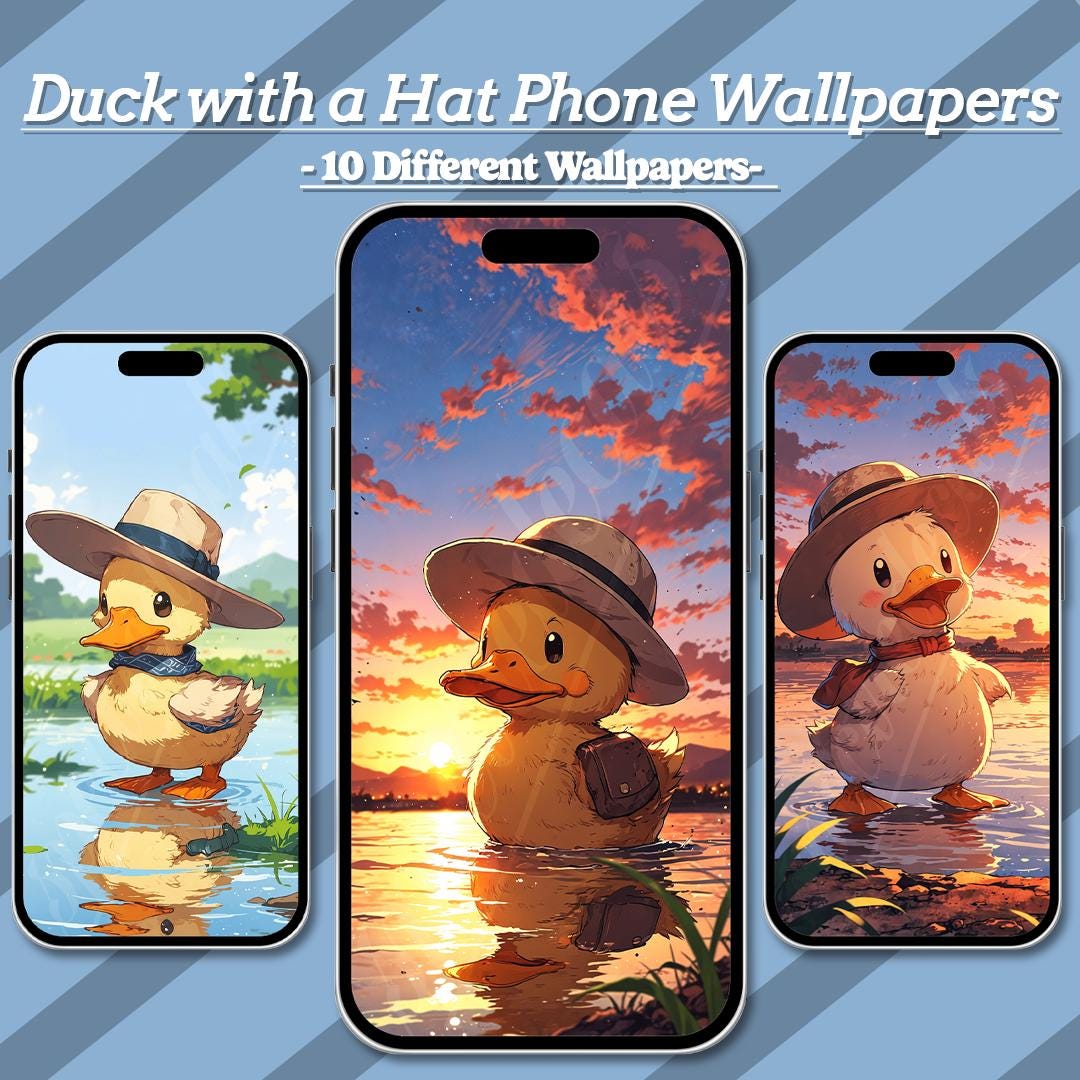 Anime Style Duck Wearing a Hat Phone Wallpaper | 10 Wallpapers! High ...