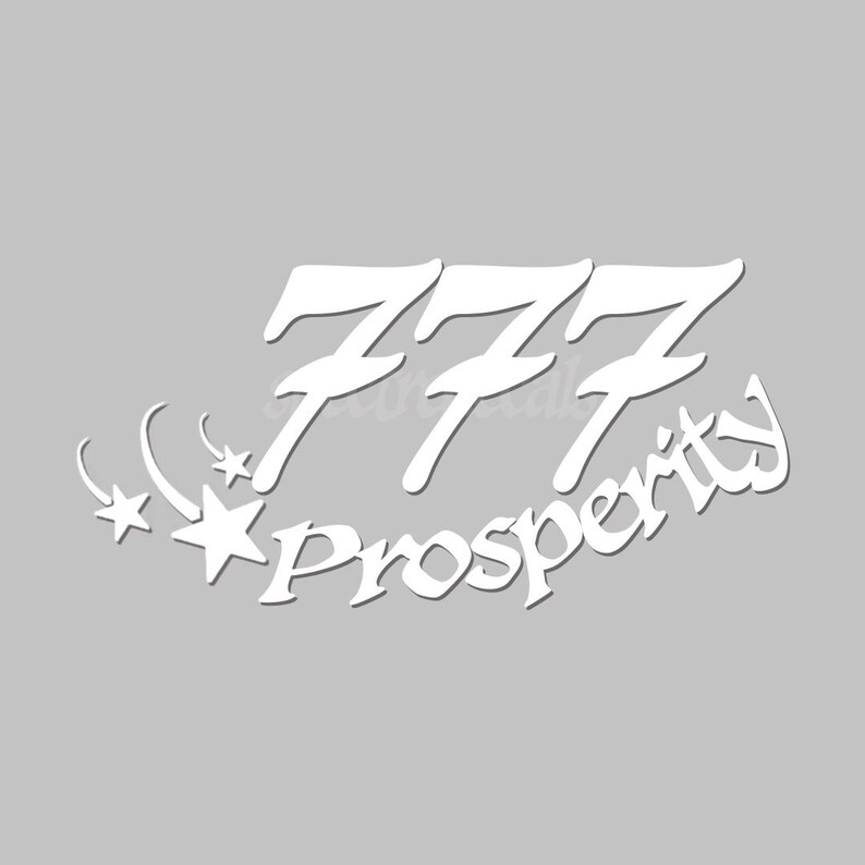 777 Prosperity Angel Number Decal | Spiritual Sticker High Quality ...