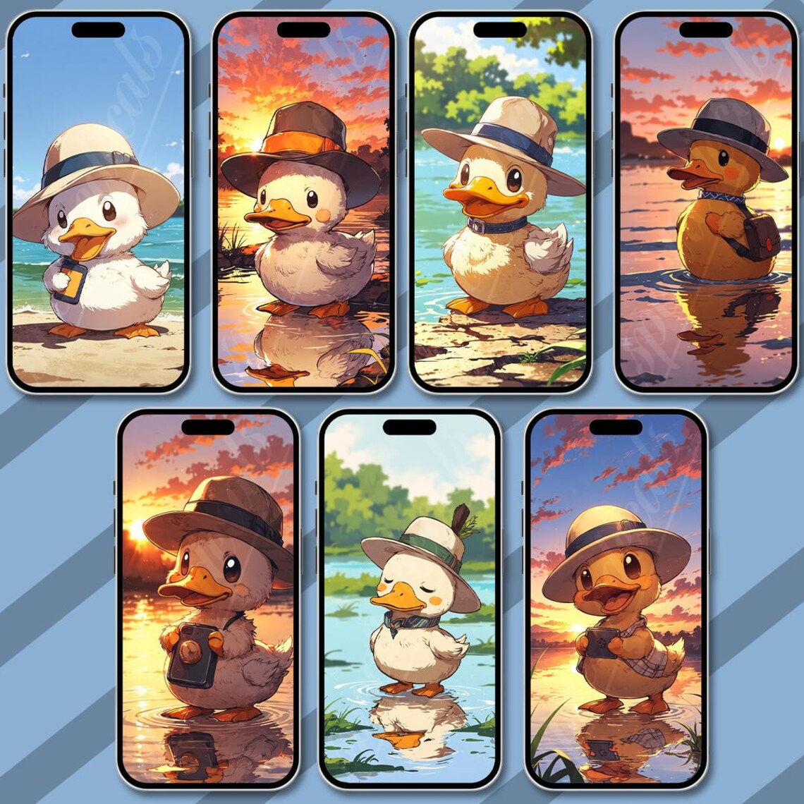 Anime Style Duck Wearing a Hat Phone Wallpaper | 10 Wallpapers! High ...
