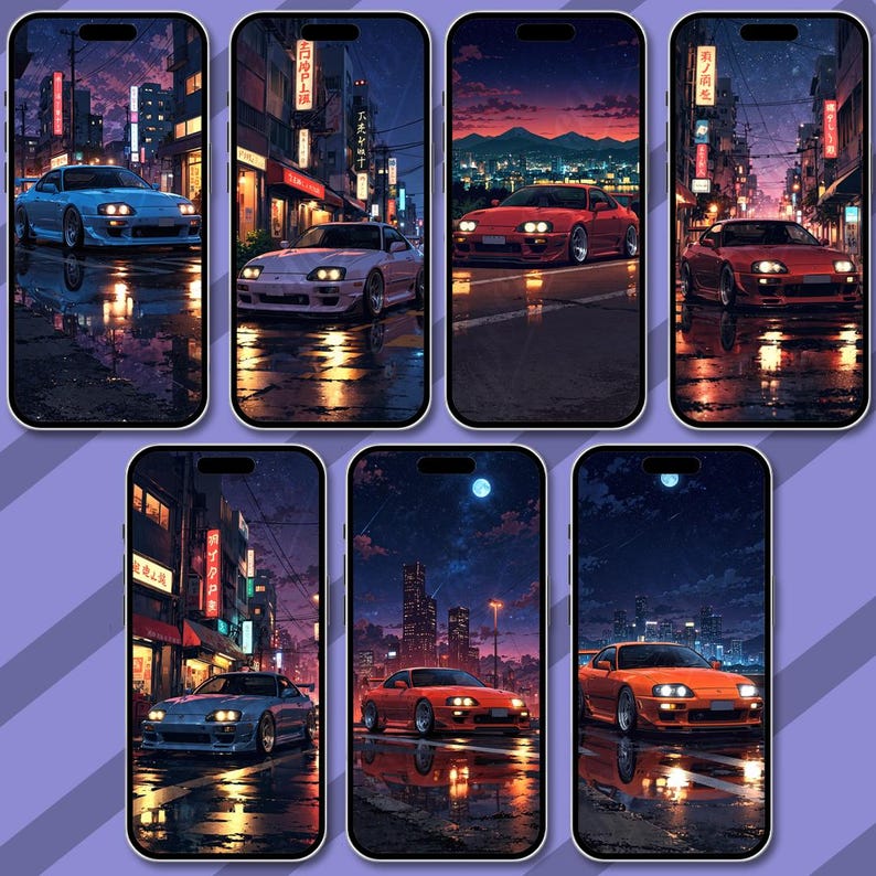 Anime Style Toyota Supra Japanese Mountain Roads | JDM Car Phone ...