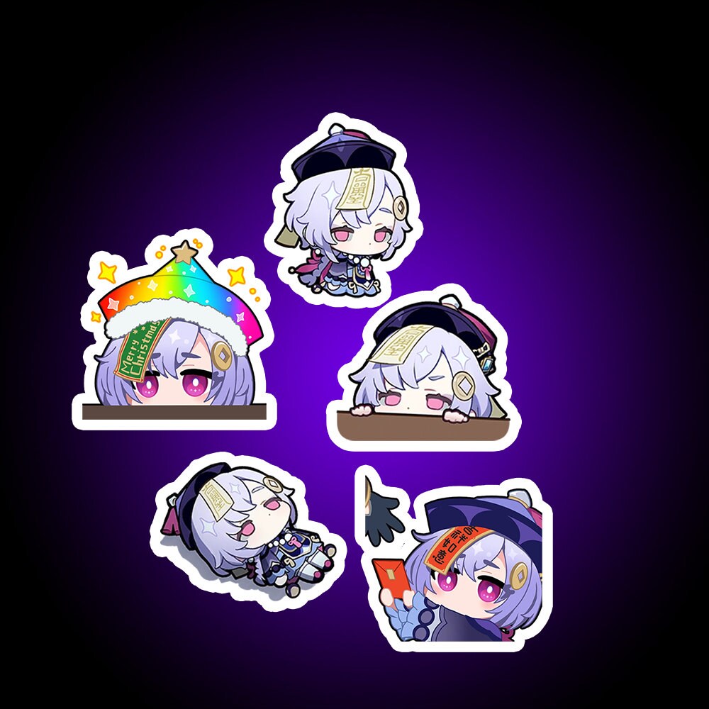 Genshin Impact Sticker Pack Laptop Decal High Quality Journaling Qiqi ...