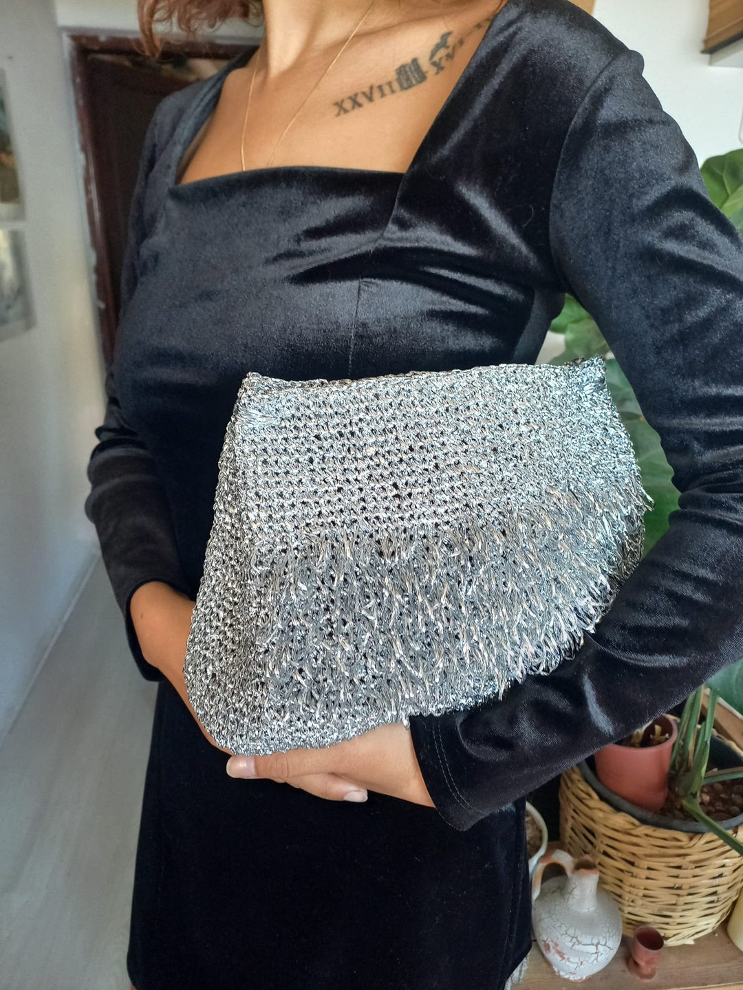 Silver Evening Purse, Luxury Wedding Accessory, Bridesmaid Purse ...