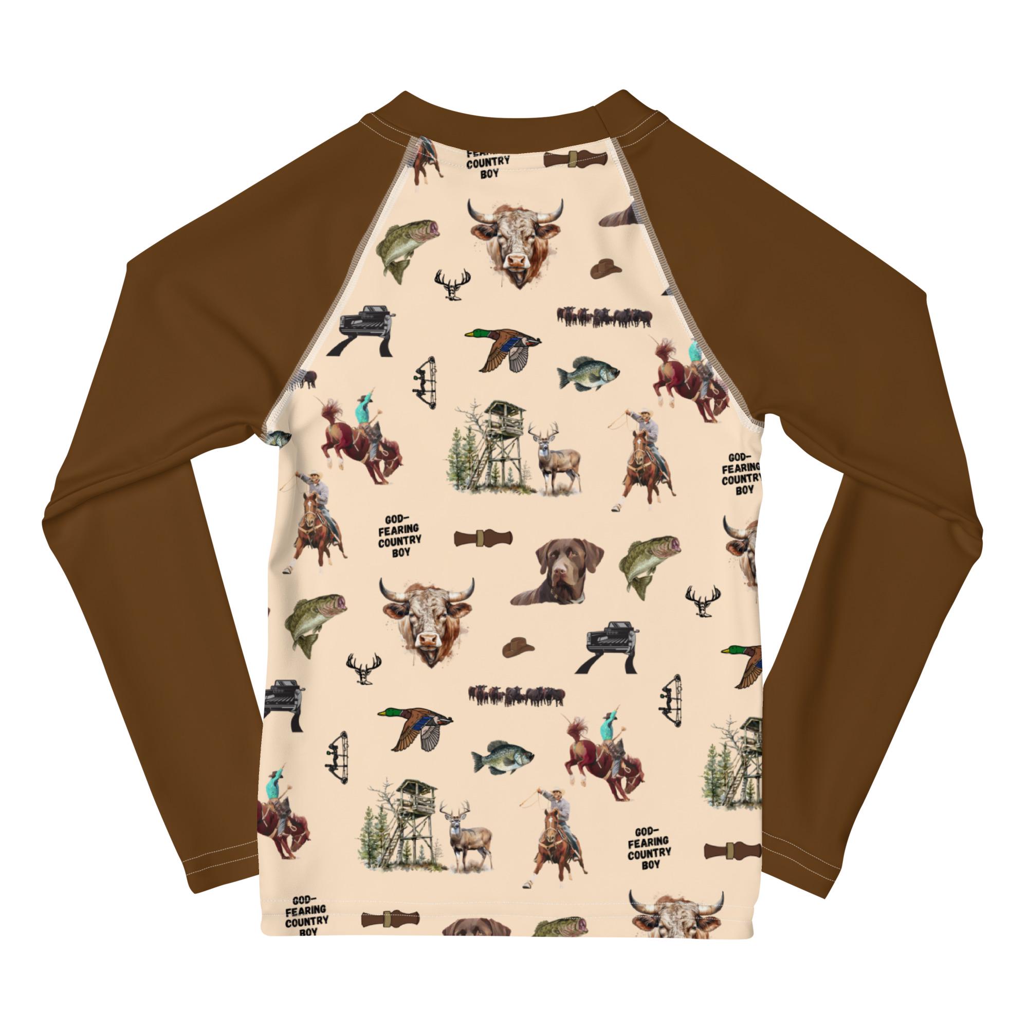 Country Boy Rash Guard for Swimming & Outdoors - Hunting, Fishing ...